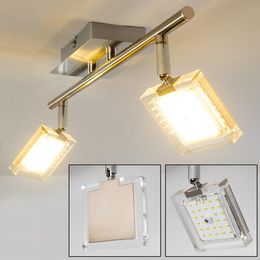hofstein Kiruna Deckenleuchte LED Chrom, Nickel-Matt, 2-flammig