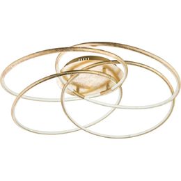 Globo BARNA Deckenleuchte LED Gold, 1-flammig, Fernbedienung