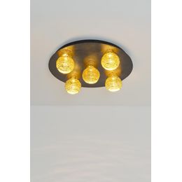 Holländer Holländer CARILLON Deckenleuchte LED Braun, Gold, Schwarz, 5-flammig