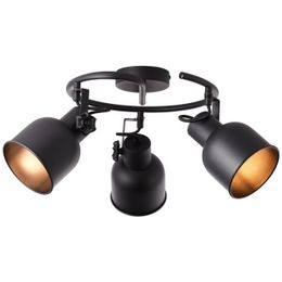 Brilliant Deckenstrahler Rolet, ohne Leuchtmittel, Spotspirale 3flg sand schwarz
