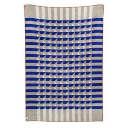 Røros Tweed Decke Kvam Blau