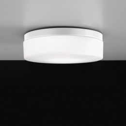 AI LATI Drum Deckenleuchte, 1-flammig &Oslash; 30 H: 10 cm, wei&szlig; matt/satiniert LL8701B