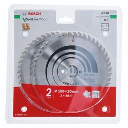 Bosch 2x Optiline Wood 190x30x2.6/1.6x48T