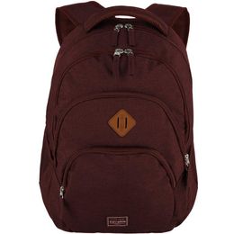 Travelite Laptoprucksack Basics, bordeaux, mit 15-Zoll Laptopfach, rot