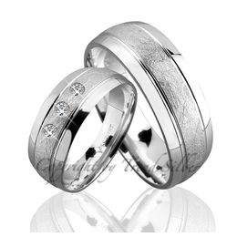 Trauringe123 Trauring Hochzeitsringe Verlobungsringe Trauringe Eheringe Partnerringe aus 925er Silber mit Stein