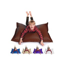 sunnypillow Sitzsack aus Kunstleder Outdoor & Indoor für Kinder & Erwachsene