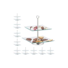 Relaxdays Etagere 10 x Etagere 2-stufig