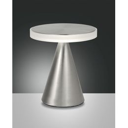 Fabas Luce Neutra Tischleuchte LED Nickel-Matt, 1-flammig