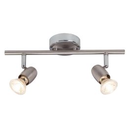 BRILLIANT LEUCHTEN Brilliant Wesley Spotbalken LED Chrom, 2-flammig