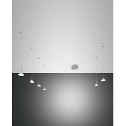 Fabas Luce Isabella Pendelleuchte LED Chrom, Nickel-Matt, 6-flammig