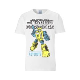 logoshirt T-Shirt "Transformers" Herren Gr&ouml;&szlig;e XXL rauchblau / gelb / wei&szlig;