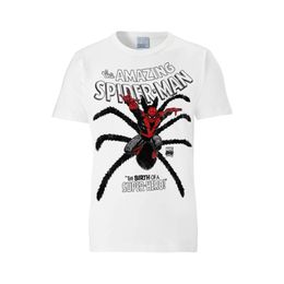 logoshirt T-Shirt 'Spider-Man' Herren Gr&ouml;&szlig;e L rot / schwarz / wei&szlig;
