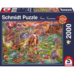 Schmidt Spiele Puzzle Der Schatz der Drachen, 2000 Puzzleteile, Made in Germany, bunt
