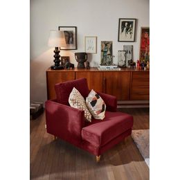 Tom Tailor HOME Loungesessel WESTCOAST, mit schmalen Armlehnen, Breite 80 cm, rot