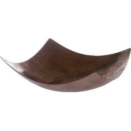 MyFlair Möbel & Accessoires Dekoschale, Schale, braun, aus Metall, eckig, modernes Design, Wohnzimmer, braun