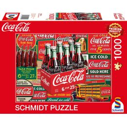 Schmidt Spiele Puzzle Klassiker, Puzzle Coca Cola, 1000 Puzzleteile, Made in Europe, bunt