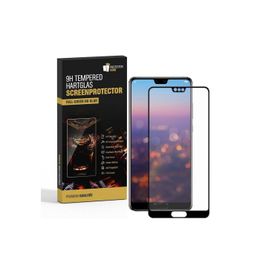 Protectorking Schutzfolie 1x 9H Panzerglas für Huawei P20 Pro FULL COVER Displayschutz Schutzgla