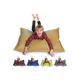 sunnypillow Sitzsack aus Kunstleder Outdoor & Indoor für Kinder & Erwachsene