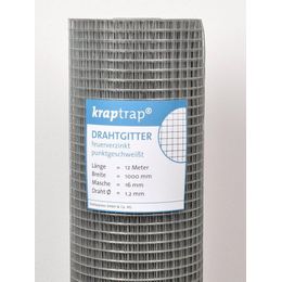 Kraptrap® Voliere Volierendraht Drahtgitter I Käfigdraht Schweißgitter I 16x16mm I 1