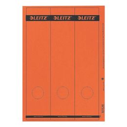 Leitz Etiketten 1687, für Ordner, 75 Stück, lang/breit (61,5x285 mm), selbstklebend, rot