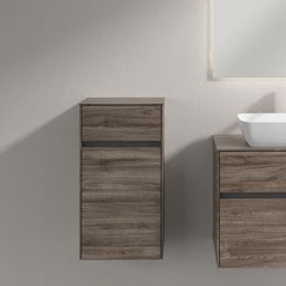 Villeroy & Boch Villeroy & Boch Embrace Seitenschrank B: 40,4 H: 74,8 T: 34,9 cm, 1 T&uuml;r, 1 Auszug, Anschlag links Front stone oak / Korpus stone oak, Griffmulde anthr