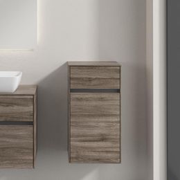 Villeroy & Boch Villeroy & Boch Embrace Seitenschrank B: 40,4 H: 74,8 T: 34,9 cm, 1 T&uuml;r, 1 Auszug, Anschlag rechts Front stone oak / Korpus stone oak, Griffmulde anth