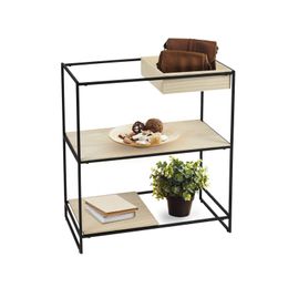 Karat Regal Dekoregal Troyes, 3 Fächer, 62 x 30 x 70 cm, flexible Einlageböden, gefertigt aus Paulowniaholz