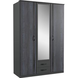 Kleiderschrank wimex "Duo" Schränke Gr. B/H/T: 135 cm x 198 cm x 58 cm, 3 St., grau (graphitfarben, digi, steel, optik)