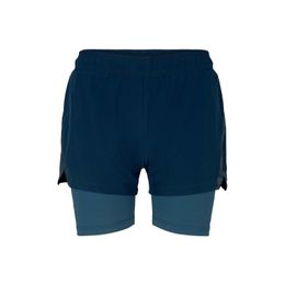 Tom Tailor Damen Funktions Shorts 2 in 1, blau, Print, Gr. XS