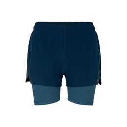 Tom Tailor Damen Funktions Shorts 2 in 1, blau, Print, Gr. L