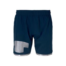 Tom Tailor Herren Funktions Shorts mit Logo Print, blau, Logo Print, Gr. S