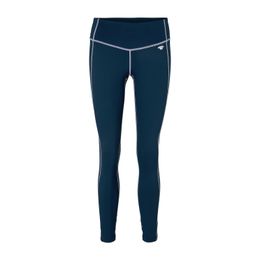 Tom Tailor Damen Sport Leggings, blau, Logo Print, Gr. M