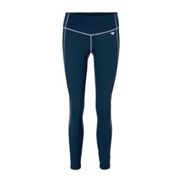 Tom Tailor Damen Sport Leggings, blau, Logo Print, Gr. XS