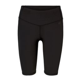 Tom Tailor Damen Skinny Fit Shorts, schwarz, Logo Print, Gr. S