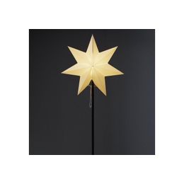 STAR TRADING LED Stern Papierstern Weihnachtsstern stehend 7-zackig 34cm E14 inkl. Kabel weiß