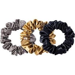 Slip Accessoires Hair Care Pure Silk Large Hair Scrunchies Leopard Mix