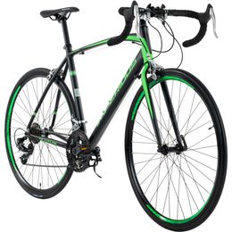 KS-Cycling Rennrad KS CYCLING "Imperious" Fahrräder Gr. 53 cm, 28 Zoll (71,12 cm), schwarz (schwarz, grün) Rennräder