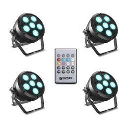 cameo ROOT PAR 6 SET 1 - Set bestehend aus 4 x CLROOTPAR6 inkl. IR-Fernbedienung (CLPFLAT1REMOTE)