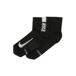 Nike Sportsocken 'Multiplier' Herren Gr&ouml;&szlig;e 34/38 schwarz / wei&szlig;