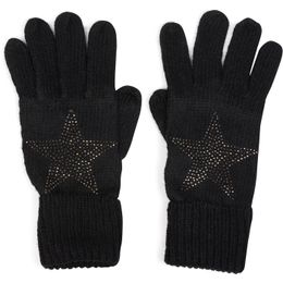 styleBREAKER Strickhandschuhe Strick Handschuhe mit Strass Stern