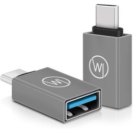 Wicked Chili 2x USB-C auf USB 3.2 / 3.0 Adapter für Laptop & Handy USB-Adapter USB-C zu USB-A