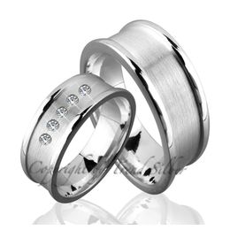 Trauringe123 Trauring Hochzeitsringe Verlobungsringe Trauringe Eheringe Partnerringe aus 925er Silber ohne und mit Stein