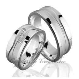 Trauringe123 Trauring Hochzeitsringe Verlobungsringe Trauringe Eheringe Partnerringe aus 925er Silber ohne und mit Stein