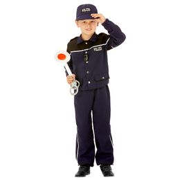 buttinette Polizei-Kostüm für Kinder, dunkelblau