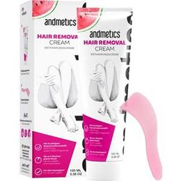 andmetics Gesichtspflege Hautpflege Hair Removal Cream Hair Removal Cream 100 ml + Application Spatula