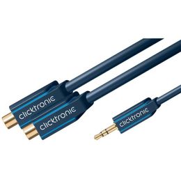 CLICKTRONIC Casual MP3 Y-Adapter (3,5mm Klinken-Stecker/2x Cinch-Kupplung), 0,1m