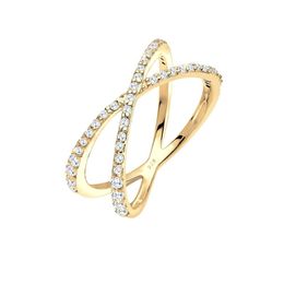 Elli Ring Damen Gr&ouml;&szlig;e 54 gold / transparent