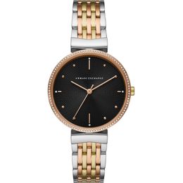 Armani Exchange Analoghuhr Damen Gr&ouml;&szlig;e One Size rosegold / schwarz / silber