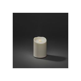 Konstsmide LED-Kerze (1-tlg), LED Kerze cremeweiß, mit 3D Flamme und geschmolzener Kante, weiß