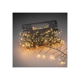 Konstsmide LED-Lichterkette Weihnachtsdeko aussen, 400-flammig, Micro LED Büschellichterkette Cluster, mit Aufroller, grün